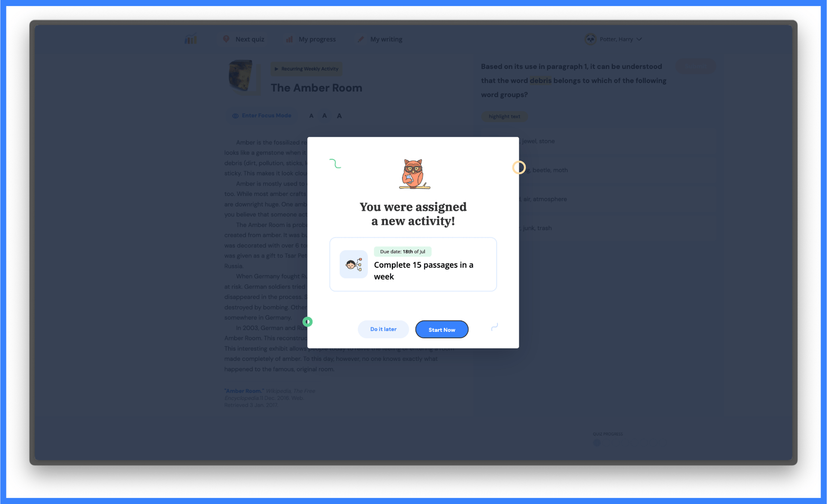 Assigning Activities