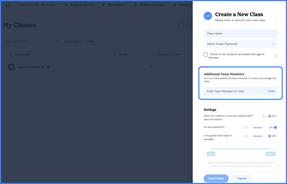 Creating Classrooms and Adding Students