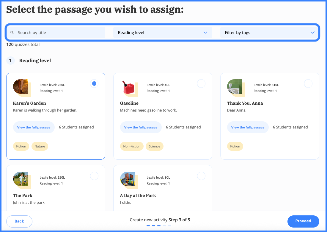 Assigning Activities